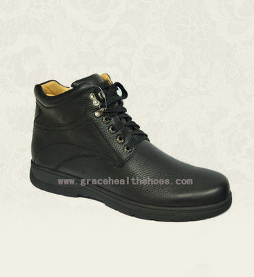 China Genuine Leather Unisex Oxford Shoes Wider Width Arthritis Shoes Work Shoes supplier